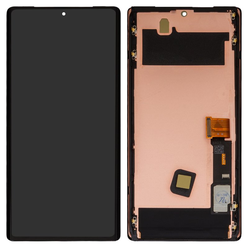 LCD compatible with Google Pixel 6 Pro, (black, with frame, High Copy ...