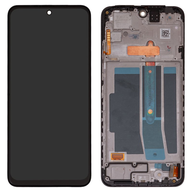 LCD compatible with Xiaomi Poco M4 Pro 4G, Redmi Note 11S, (black, with frame, Original (PRC ...